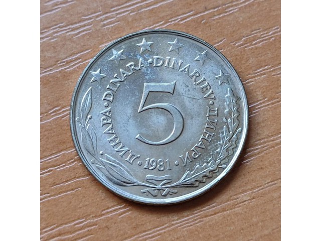 5 DINARA 1981