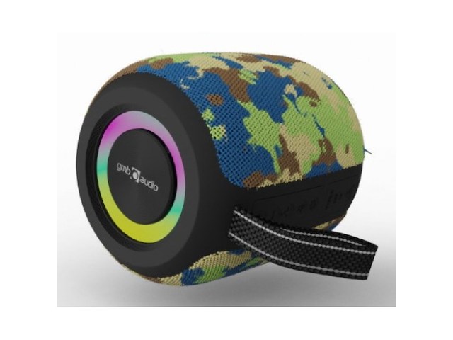 SPK-BT-LED-05-CM Gembird Portable Bluetooth RGB LED TWS speaker, 8W, BT, FM, USB, Handsfree, CAMO