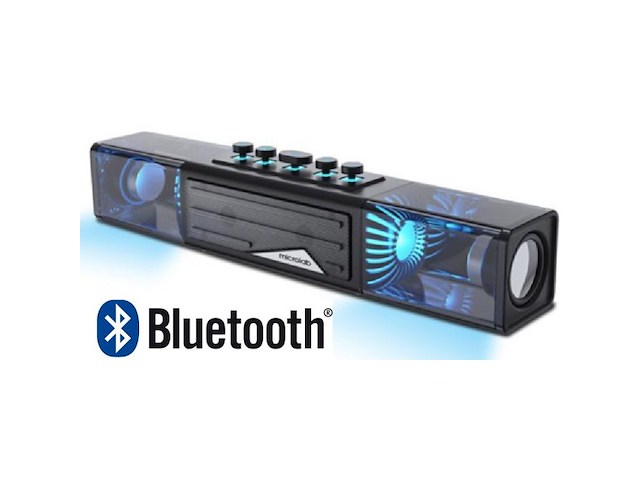 Microlab MS213B Bluetooth speaker soundbar 2x10W, Baterija 3.7V/4000mA USB, SD, AUX, LED/black