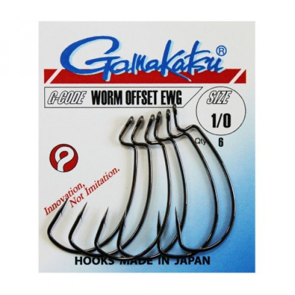 Gamakatsu udica Worm Offset EWG (Crna) 2