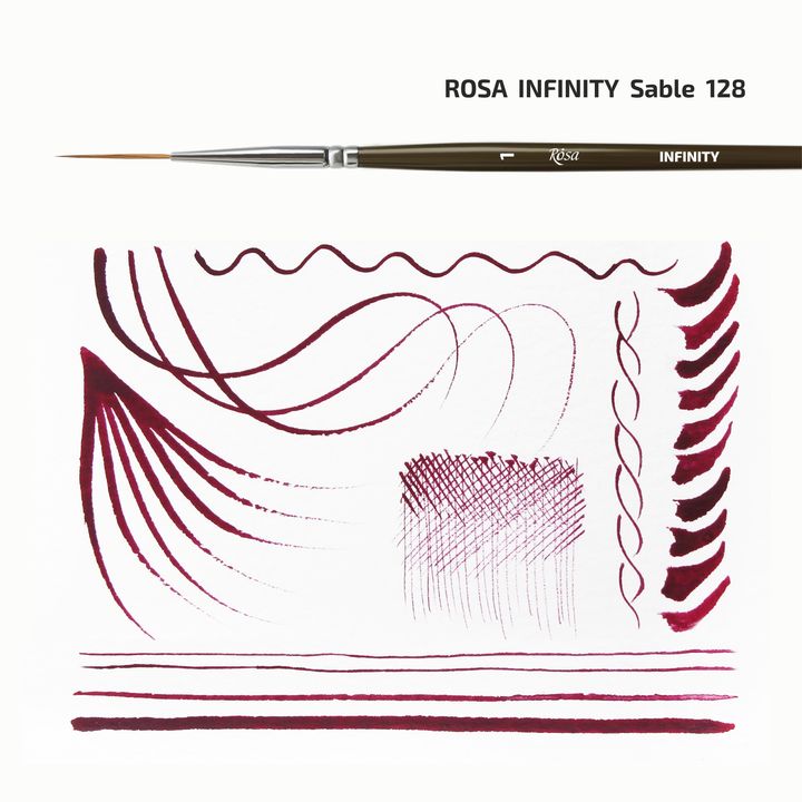 ROSA INFINITI 128 Sable Liner Brush | Razne veličine