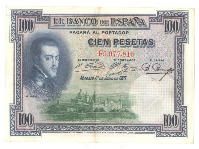 Spanija 100 pesetas 1925