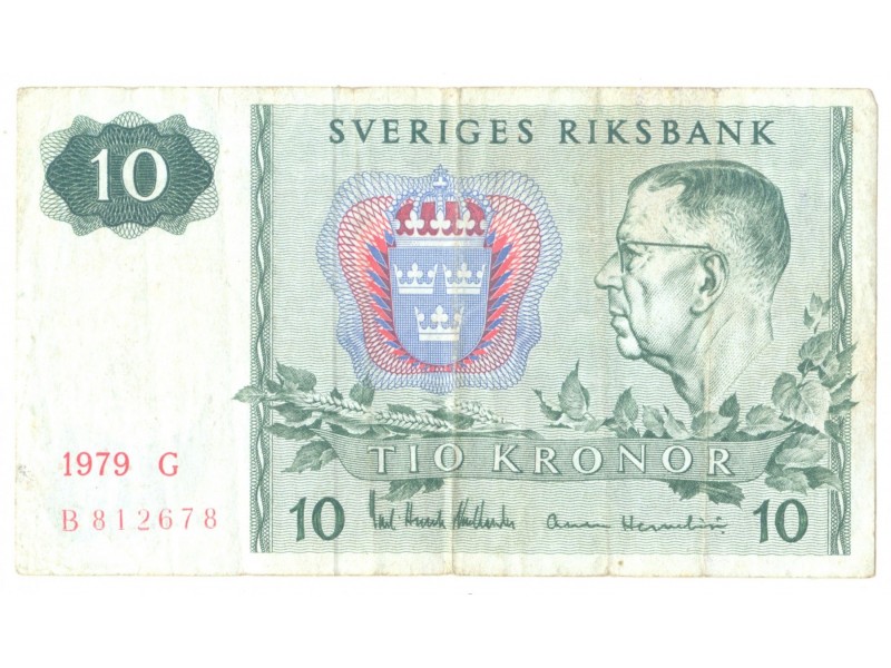 Svedska 10 kronor 1979