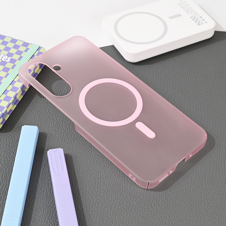 Zastitna maska (futrola) Magsafe mat PC - Samsung A266 Galaxy A26 5G roze