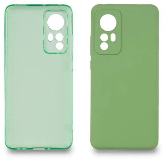 JUST IN CASE Set dve maske za telefon Xiaomi 12 Extra case MIX PLUS zelena i tirkizna