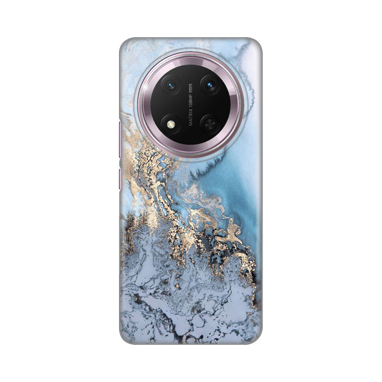 Zastitna silikonska maska (futrola) PRINT - Huawei Honor Magic 7 lite Blue Gold Marble