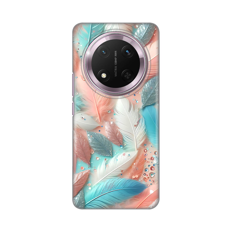 Zastitna silikonska maska (futrola) PRINT - Huawei Honor Magic 7 lite Pastel Feathers