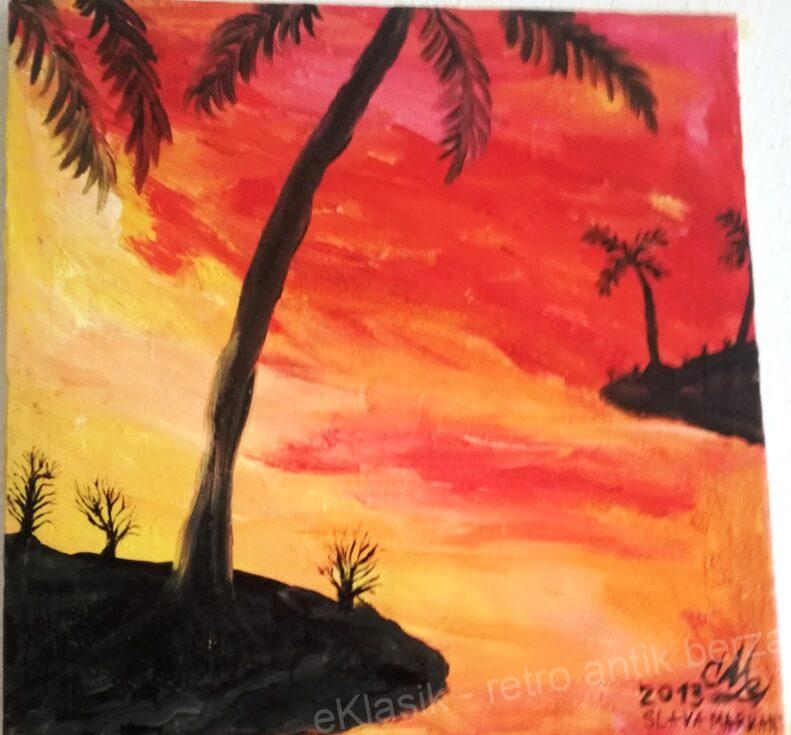 Fire islands oil on canvas Slava Markani Fire islands oil on canvas Sl