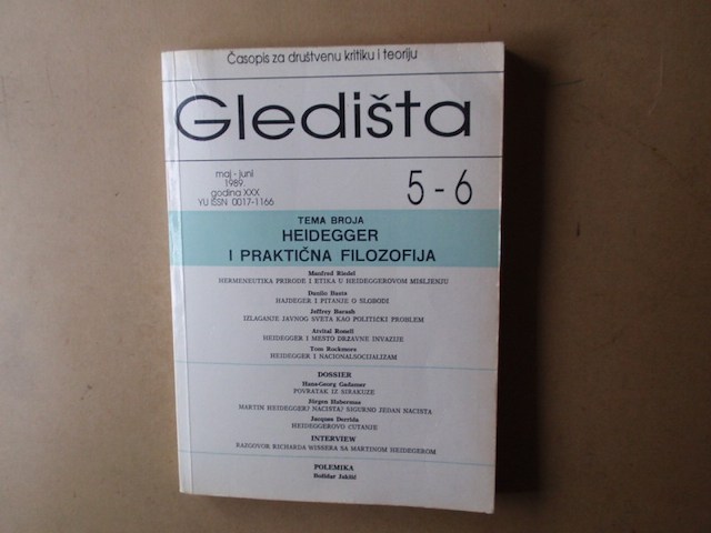 GLEDIŠTA 5 - 6 / 1989 -  Časopis za društvenu kritiku