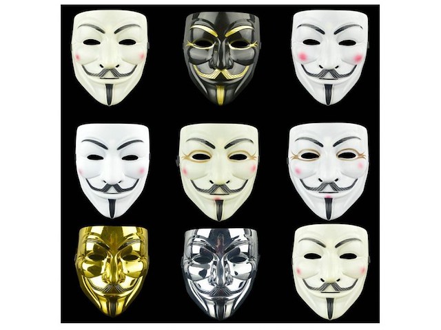 V For Vendetta Maska Anonymous Noc Vestica Maskenbal M1