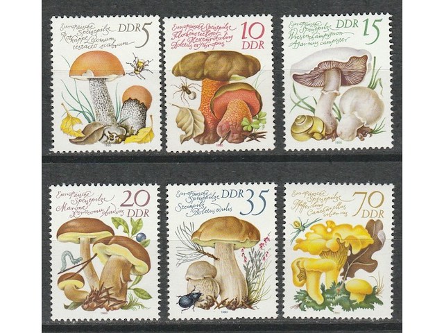 DDR - 1980 - European Mushrooms - MNH