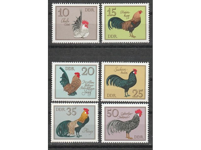 DDR - 1979 - Poultry, roosters, živina - MNH