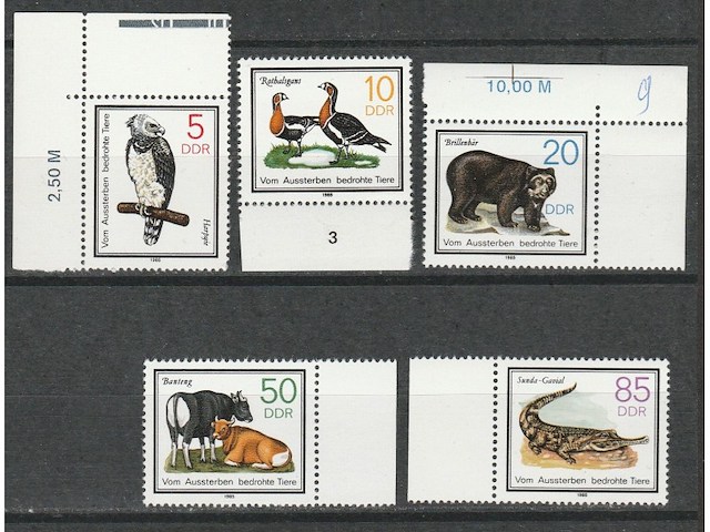 DDR - 1985 - Endangered Animals - MNH