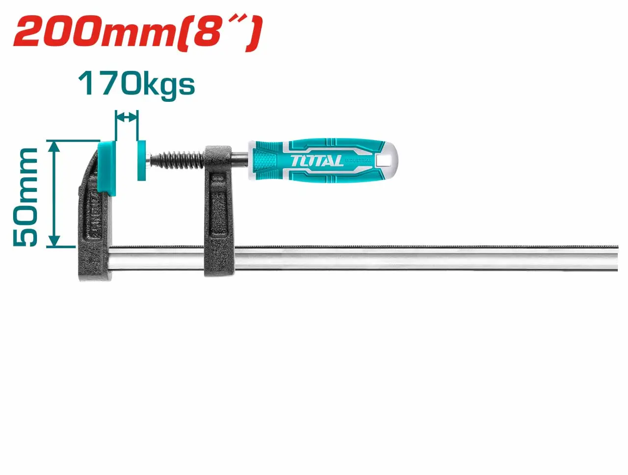 TOTAL Stolarska stega F 50x200mm