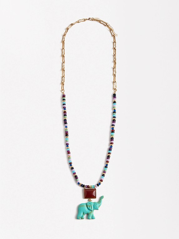 Necklace with elephant pendant