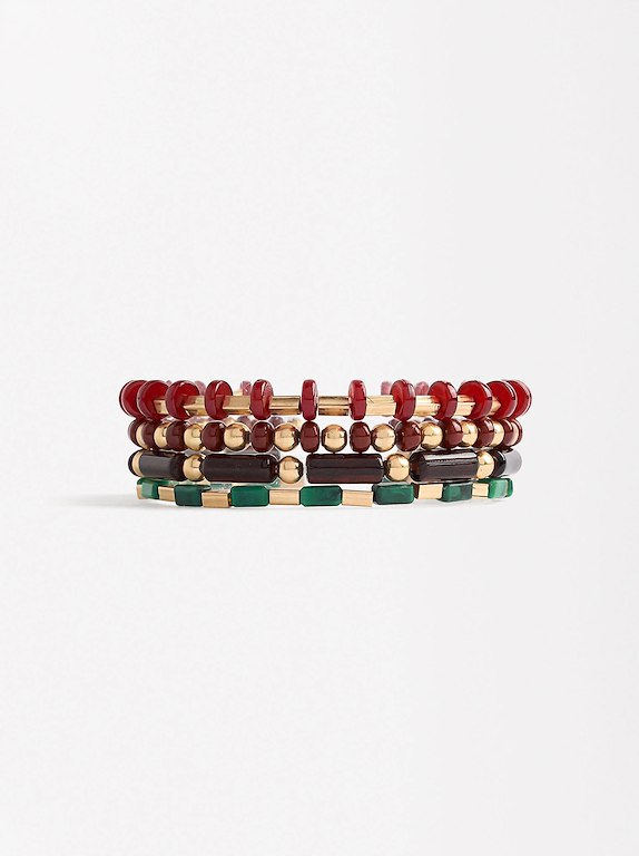 Set Of Multicolor Elastic Bracelets