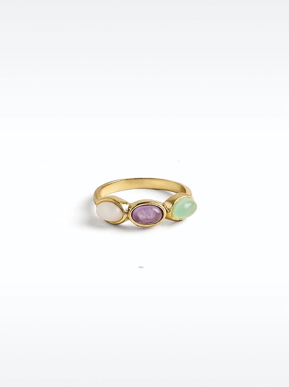 Ring with multicolor stones