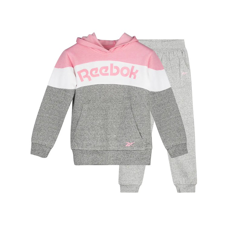 REEBOK Komplet trenerka za devojčice, Sivo - roze