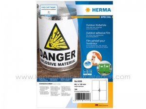 Herma etikete WEATHERPROOF OUTDOOR 99.1x139mm A4/4 40L