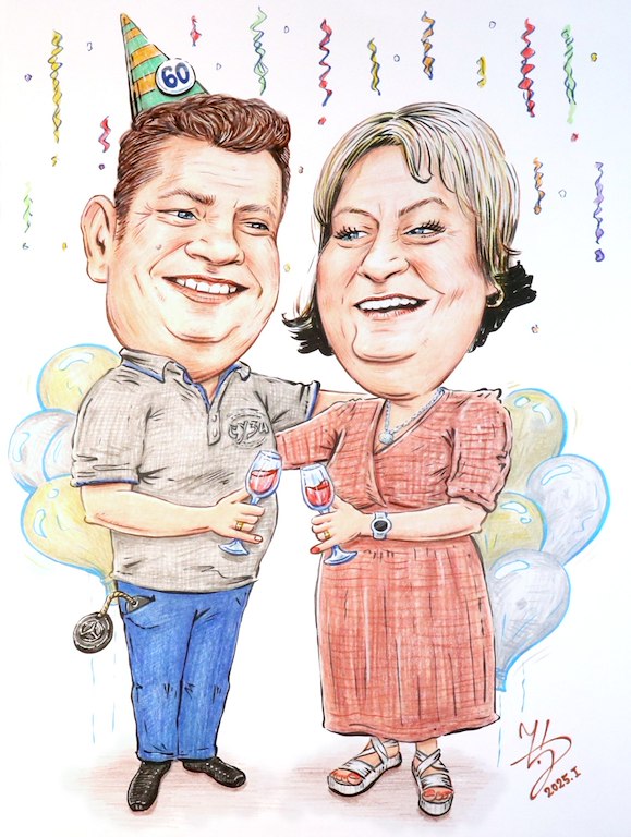 JUBILEE BIRTHDAY - PORTRAIT CARICATURE