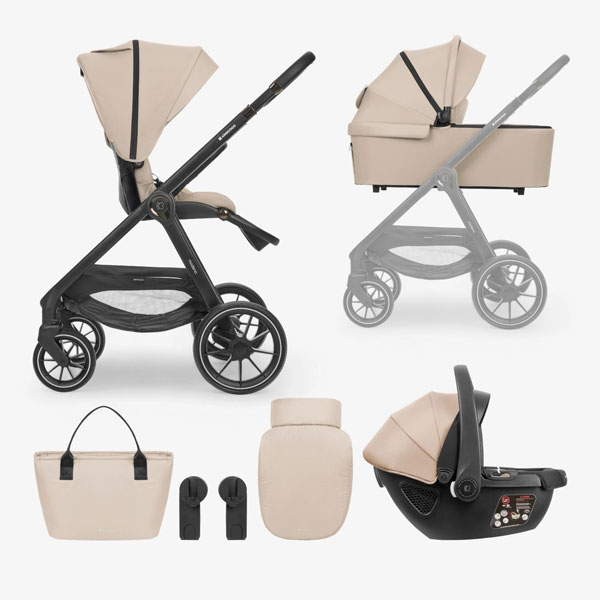 Kikka Boo Kolica za bebe Modena 3in1 set sa I-Size autosedištem i tvrdom korpom Beige KKB11225