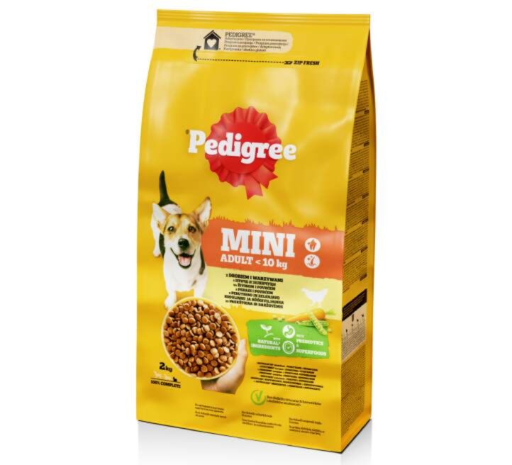 PEDIGREE ADULT MINI ŽIVINA I POVRĆE 2 KG