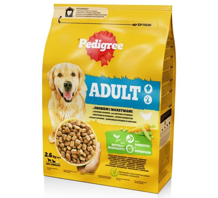 PEDIGREE BRIKETI ZA ODRASLE PSE ŽIVINA I POVRĆE 2,6 KG