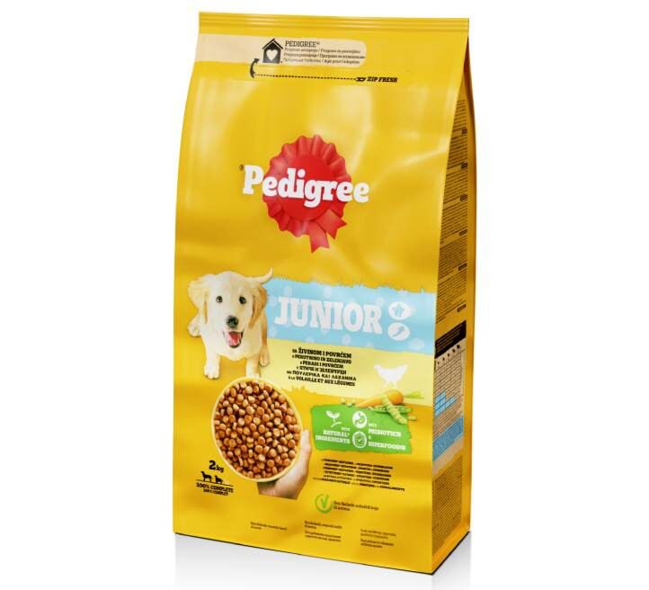 PEDIGREE BRIKETI ZA ŠTENCE JUNIOR ŽIVINA I POVRĆE 2 KG