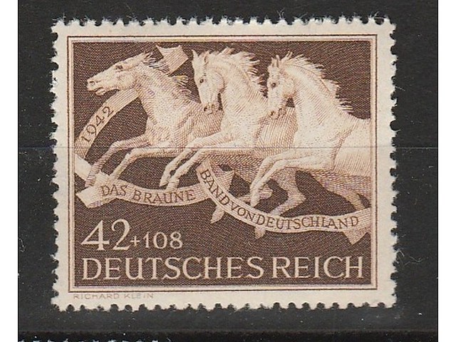 Deutsches Reich Pferderennen Braunes Band-1942-MNH