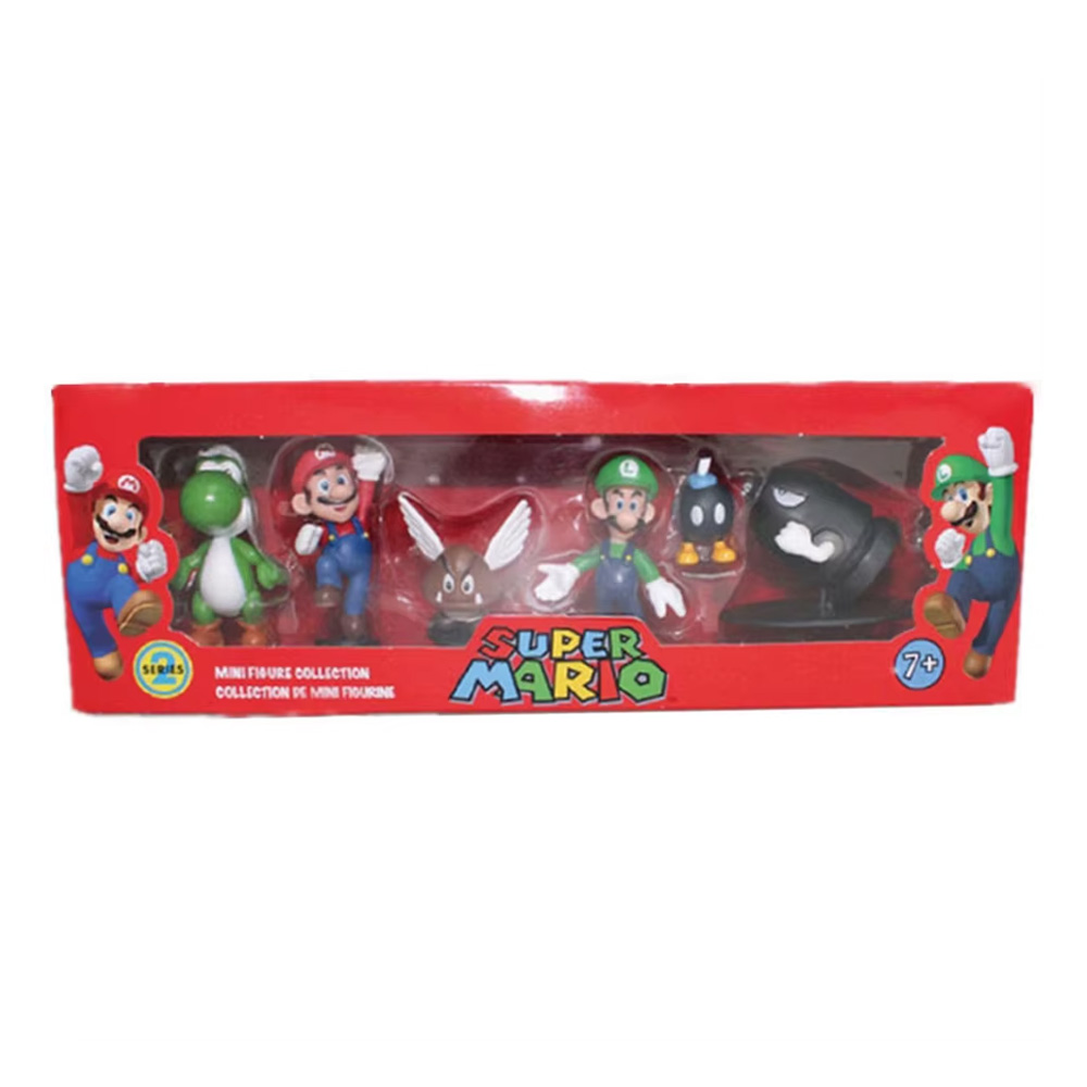 Super Mario Bros - Mario Yoshi Luigi (mini set of 6pcs) v2