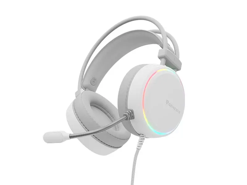 GENESIS Neon 613 RGB pozadinsko osvetljenje gaming slušalice bele