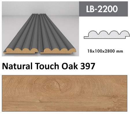 Profil Zidni MDF LB-2200 Natural Touch Oak (397) 2800x100x18mm ( 026-031 )