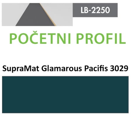 Profil Zidni MDF Početni LB-2250-A SupraMat Glam Pacific (3029) 2800x115x12mm ( 026-093 )