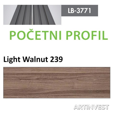 Profil Zidni MDF Pocetni LB-3771-A za farbanje (866/231) 2800x35x18mm ( 026-100 )