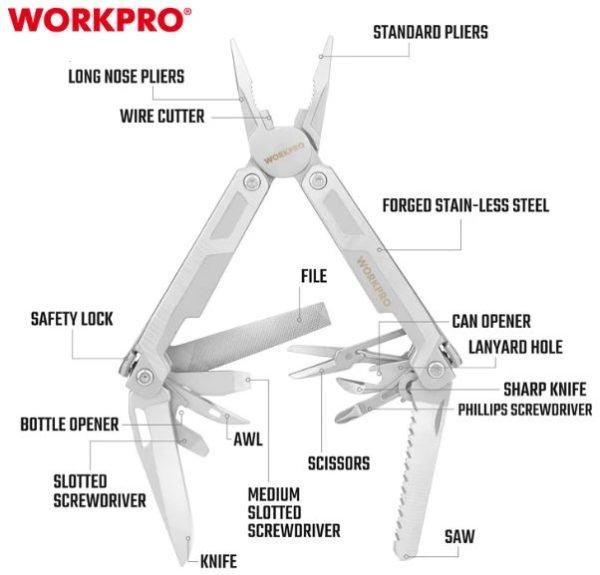 Workpro Multitool WP382002 15in1