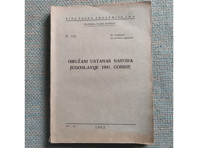 Oružani ustanak naroda Jugoslavije 1941 godine