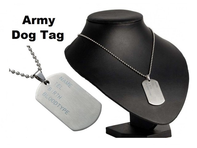 Dog Tag Army Ogrlica Sa Plocicom Model 1