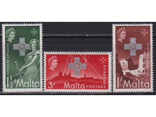 Malta 1957 Crveni krst falc