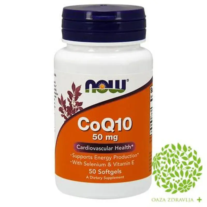 NOW Coenzym Q10 tablete 50 mg, 50 komada