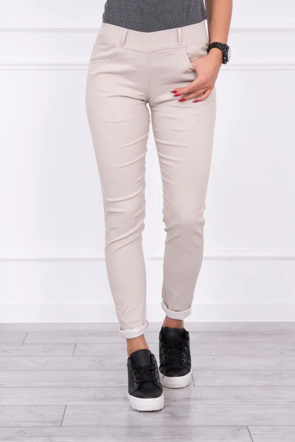 MARKA NIEZDEFINIOWANA COLORFUL JEANS BEIGE