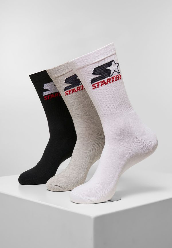 STARTER CREW SOCKS HEATHERGREY/BLACK/WHITE