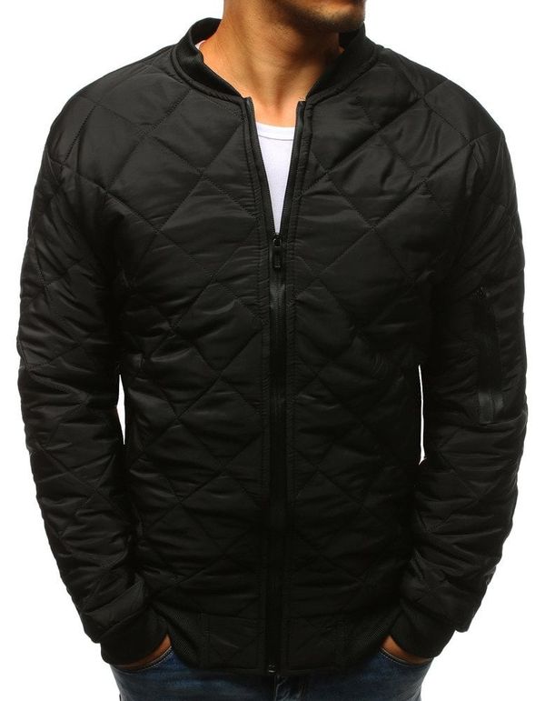 DSTREET KURTKA MĘSKA PIKOWANA BOMBER JACKET CZARNA