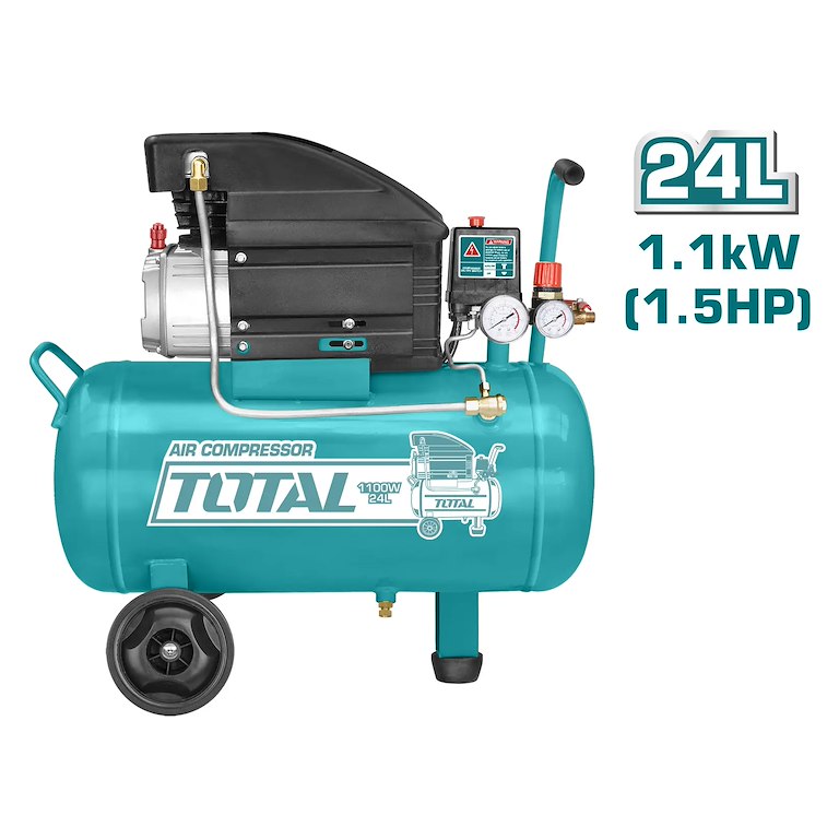 TOTAL Kompresor 24L, 1.1kw, uljani