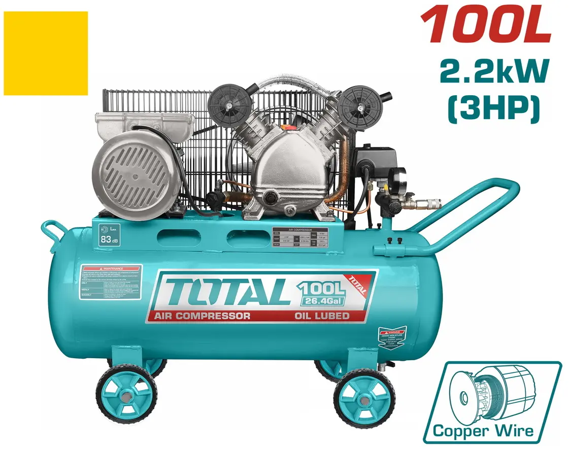 TOTAL Vazdušni kopmresor 100 l, 2.2kW