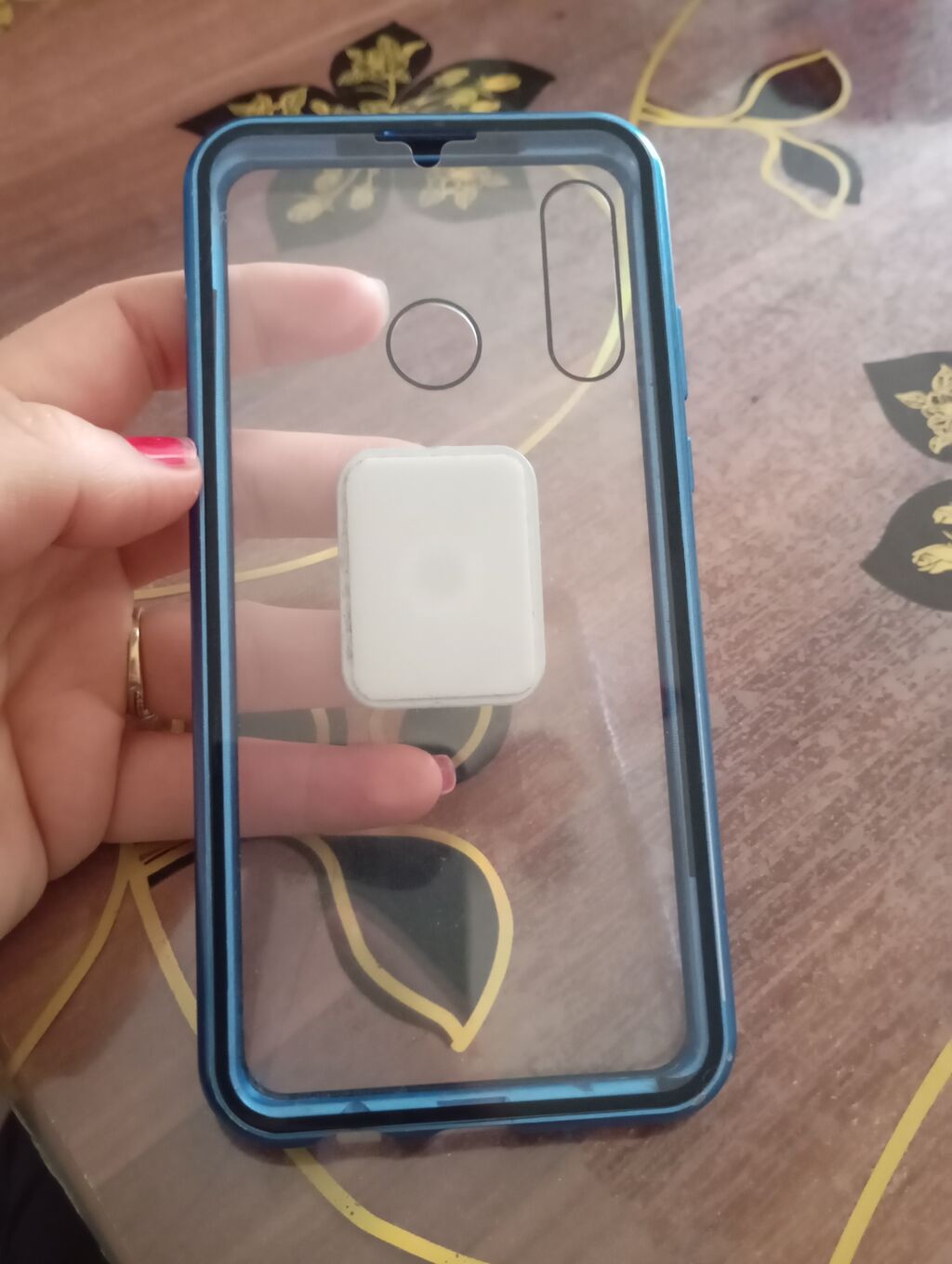 Maska za Huawei P 40 LITE, bоја - Tamnoplava, Sa magnetom za punjenje