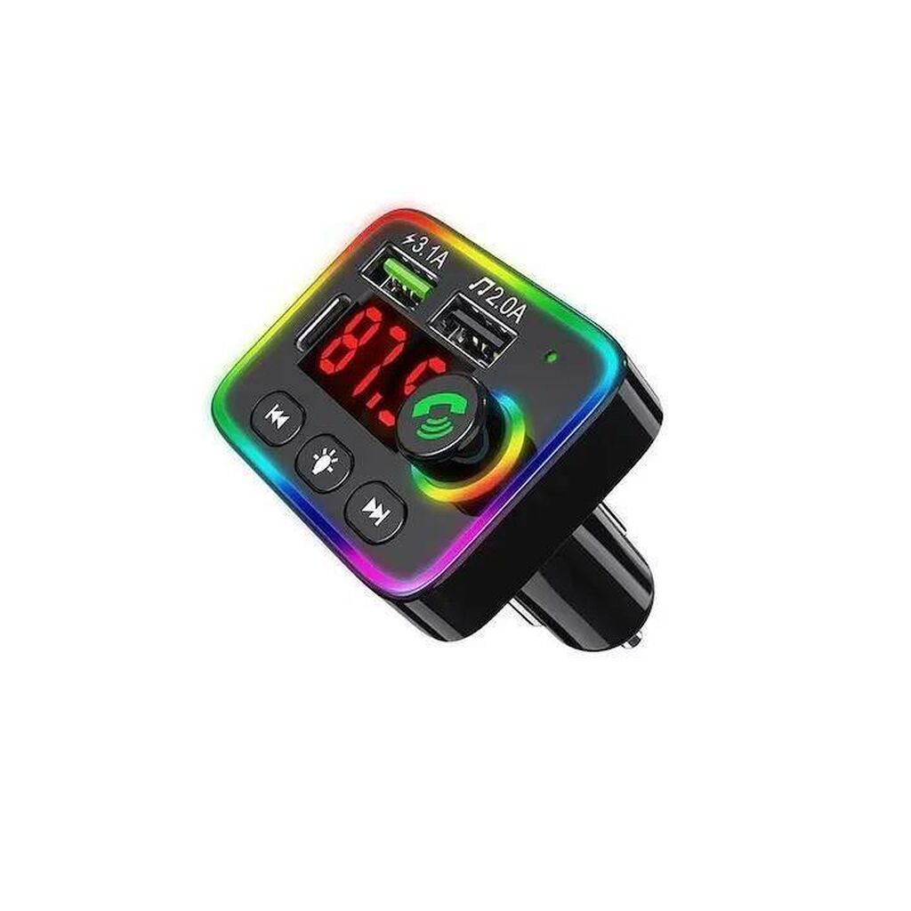 FM transmister CC076 RGB 2X USB Najnovija Bluetooth tehnologija koja