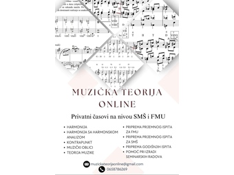 Online casovi Harmonije, Kontrapunkta, Muzickih oblika, Teorije muzike