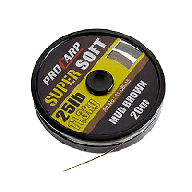 PRO CARP SUPER SOFT 8 BRAID MUD BROWN 20m 25lb (11-06725)