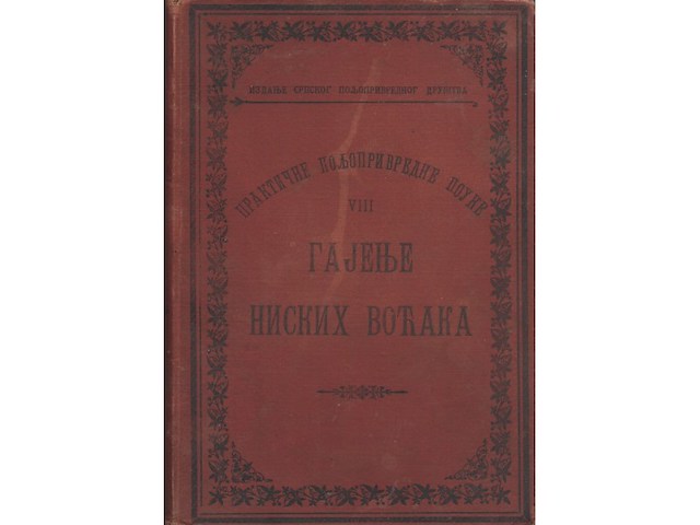 Blagoje Todorović GAJENJE NISKIH VOĆAKA (1901), retko!