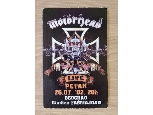 Motorhead Karta Sa Koncerta 2002.